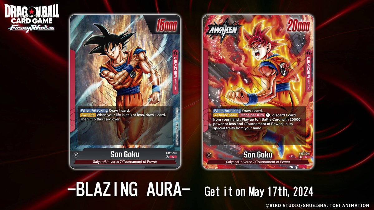 Blazing Aura (FB02) Spoilers - Card List and Set Details | Dragon Ball Super Card Game Fusion World